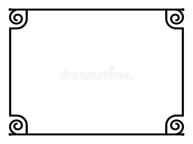 Roman Style Black Ornamental Decorative Frame Stock Vector ...