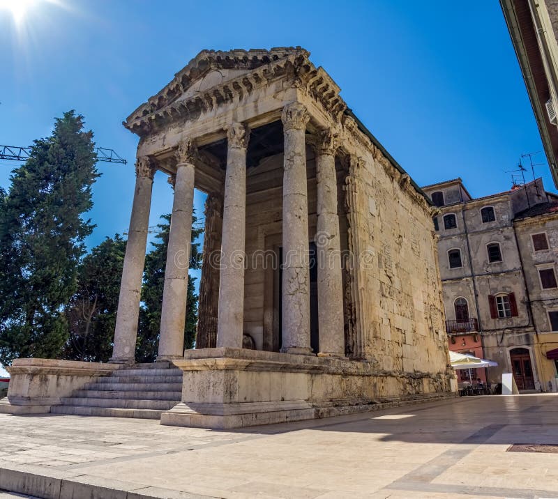 Roman temple stock photo. Image of croatian, croatia - 30148564