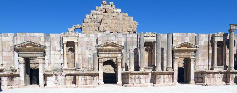 Roman Temple in the City of Jerash Stock Photo - Image of ruins, greek ...