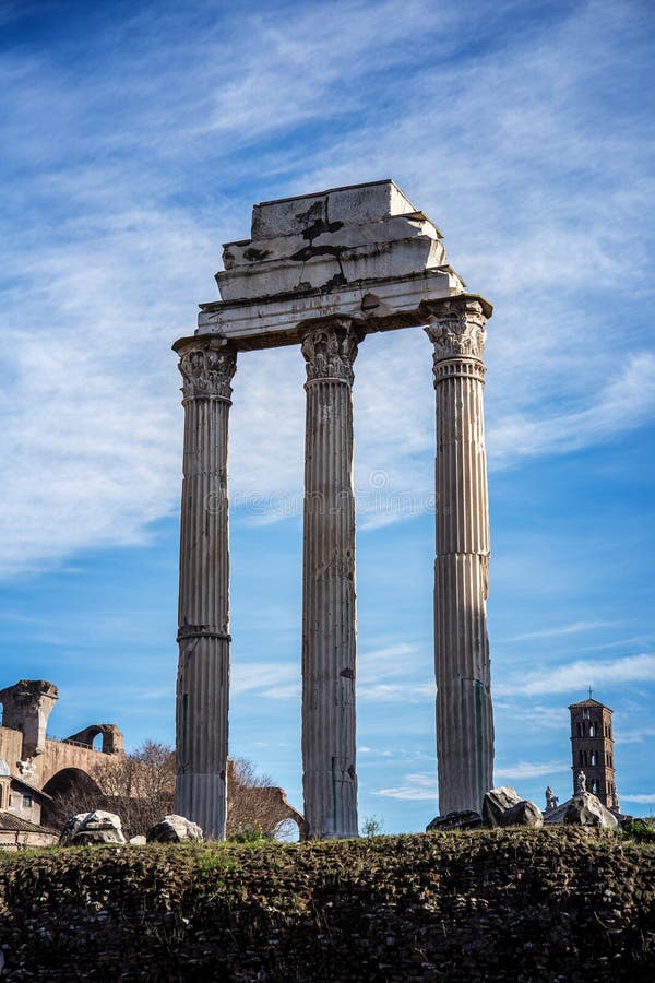 Roman Temple 1 stock photo. Image of rome, forum, columns - 49094538