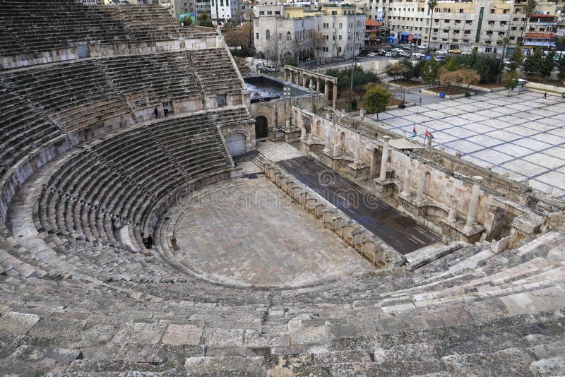 The Roman Theater in Amman, Jordan Editorial Stock Photo - Image of ...