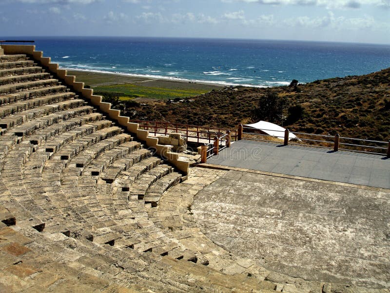 Curium Greco - Roman Amphitheatre in Limassol, Cyprus Stock Photo ...