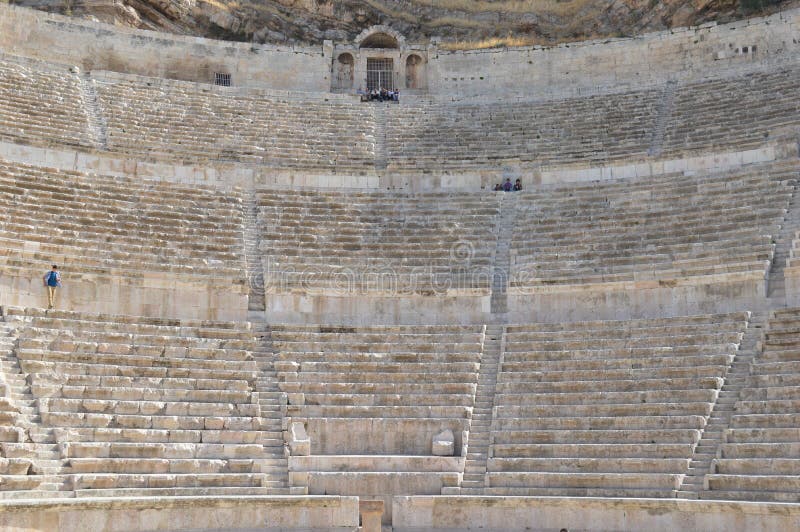 Roman Theatre of Amman, Jordan. Editorial Stock Photo - Image of ruin ...