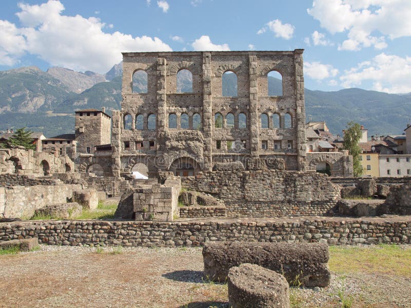 Roman Theatre in Mainz stock image. Image of monument - 31492527