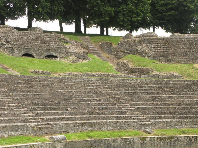 Roman theatre in Autun stock photo. Image of outside - 19638402