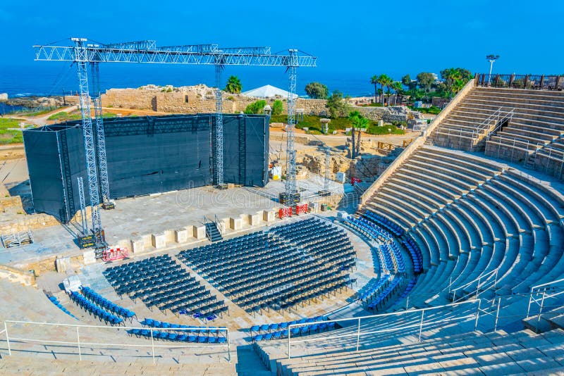 118 Caesarea Theatre Israel Stock Photos - Free & Royalty-Free Stock ...