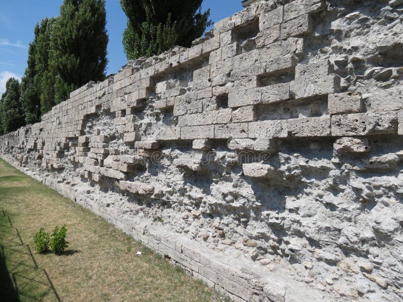 Roman walls stock image. Image of castrum, stone, ancient - 29692189