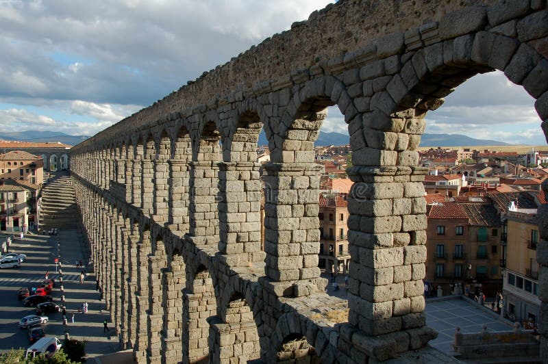 Roman water-conduit stock image. Image of functional, spain - 2118101