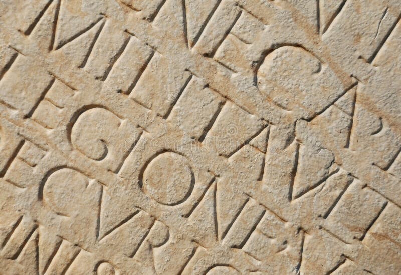 Roman Writing As Background Stock Photo - Image of decorative, east ...