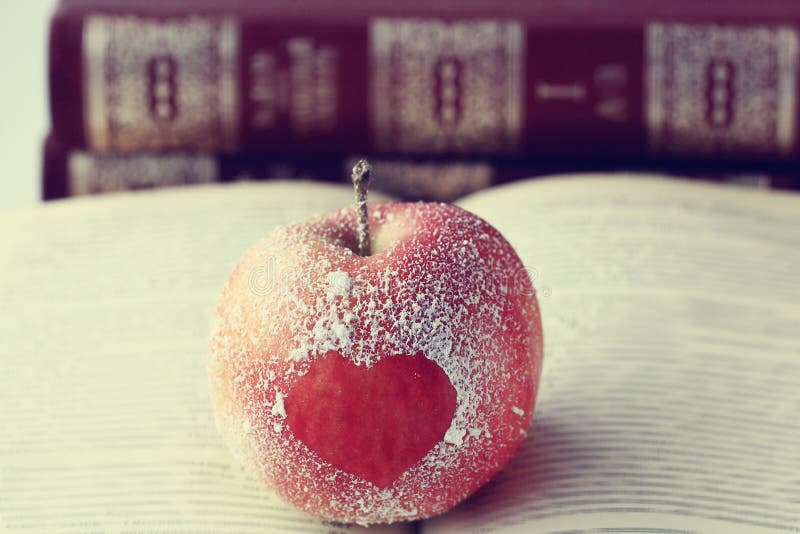 Romance, Apple, Heart, Symbol, the Book Stock Photo - Image of bird ...