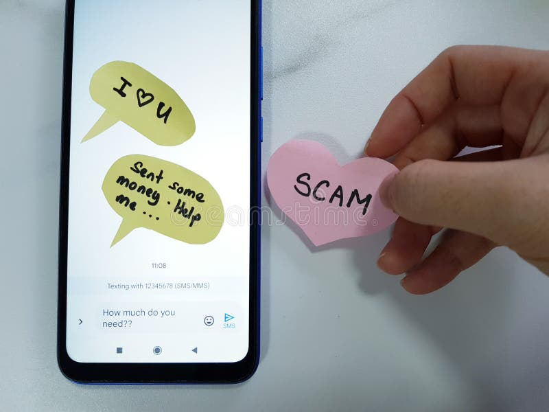 Romance Love Scam. Scam Awareness Stock Photo - Image of romance ...