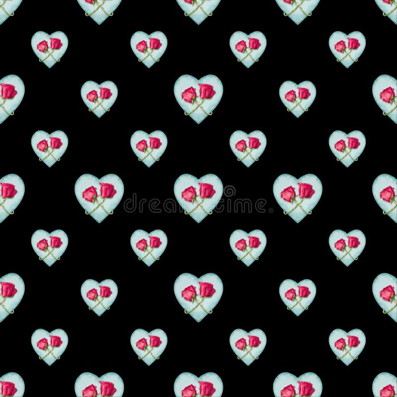 Romance Motif Seamless Pattern Background Stock Image - Image of ...