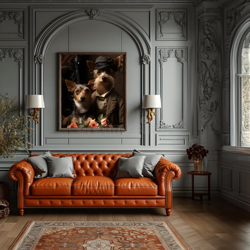 Romance Redefined, Living Room and Sofa Interior Elegance Stock ...