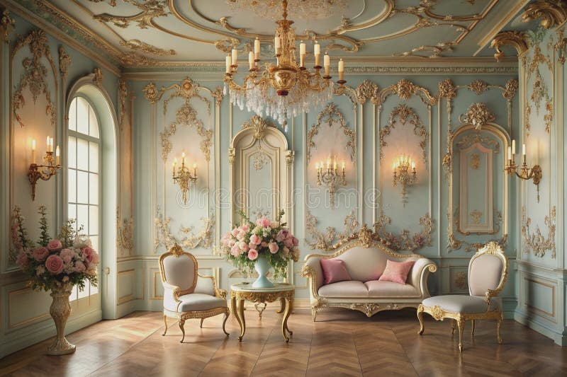 The Romance with the Rich and Sentimental Style of Rococo AI-Created ...