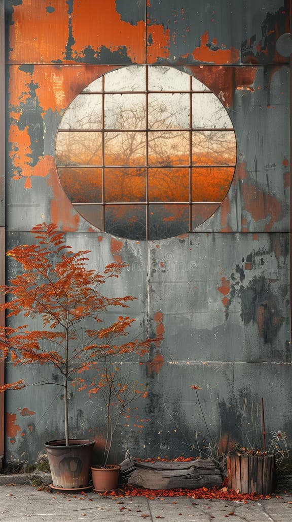The Romance of Rust and Fall S Flush through Abandoned Windows Stock ...