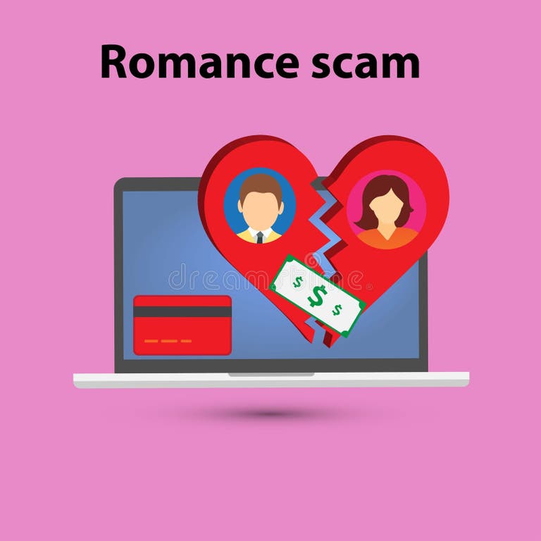 Faceless Man and Woman on a Broken Heart, Dollar Banknote and Credit ...