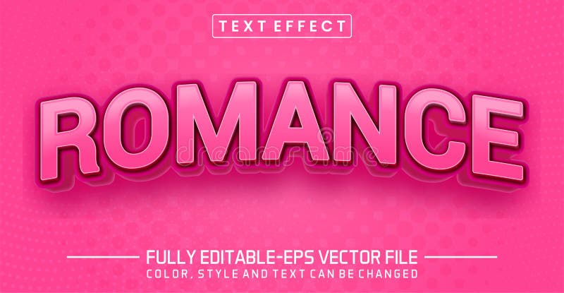 Romance Text Editable Style Effect Stock Illustration - Illustration of ...
