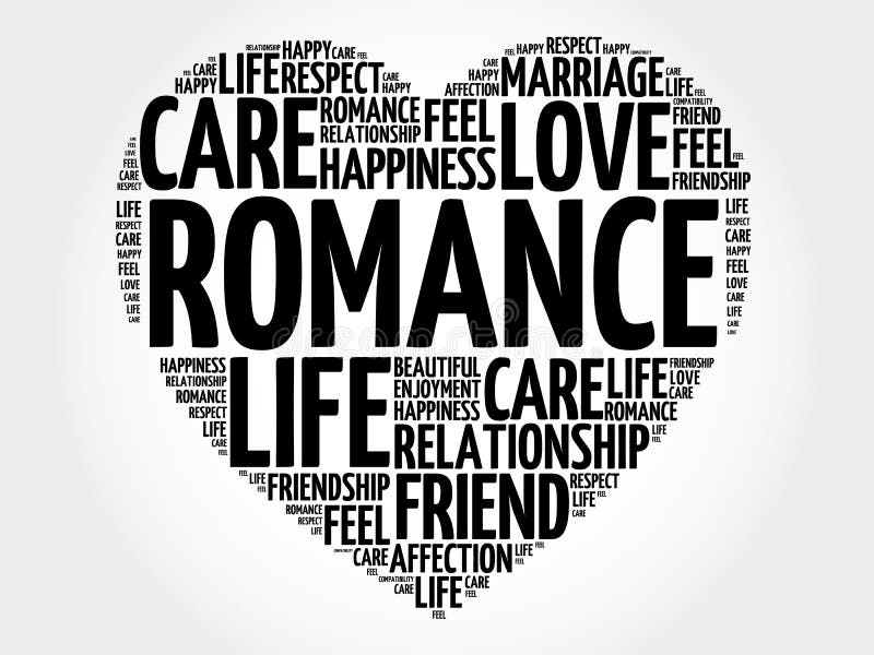 Romance word cloud collage stock illustration. Illustration of cupid ...