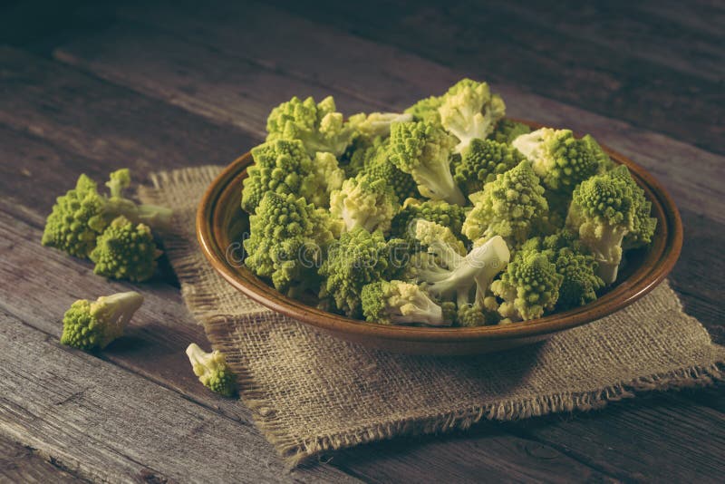 Romanesco Broccoli on a Plate Stock Image - Image of fresh, agriculture ...