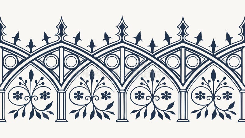 Romanesque Architectural Design Stock Illustrations – 956 Romanesque ...