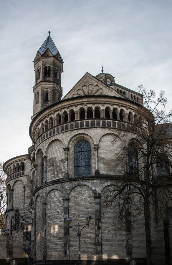 Romanesque Basilica in Cologne Stock Image - Image of temple, rotunda ...