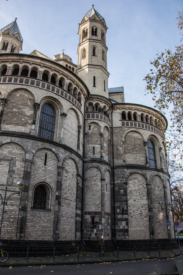 Romanesque Basilica in Cologne Stock Photo - Image of basilica, kirche ...