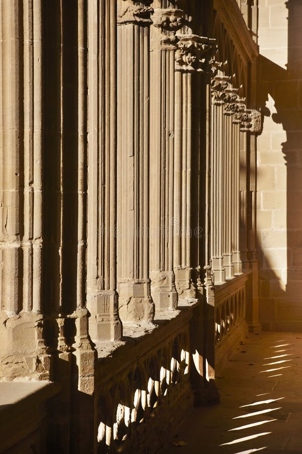 Romanesque Columns And Arches Stock Image - Image of evening, cathedral ...