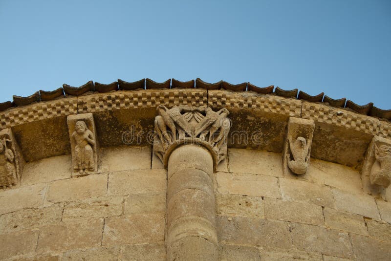 Romanesque Corbels Under a Eave Stock Photo - Image of traditional ...