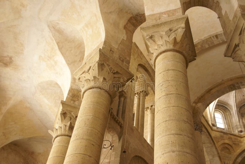Romanesque interior stock photo. Image of medieval, conques - 25219210