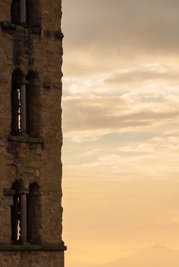 Medieval towet with clouds stock photo. Image of dusk - 134099094
