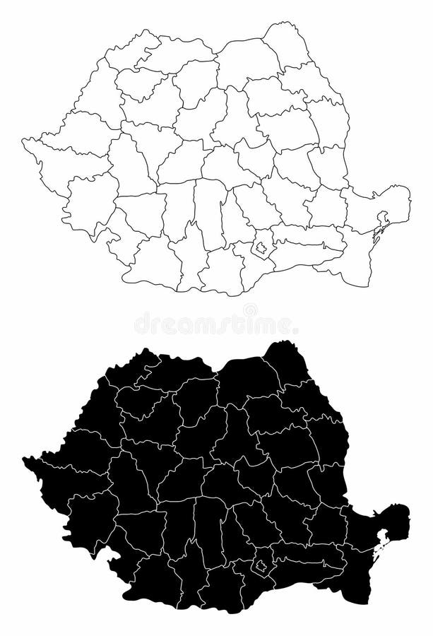 Romania Administrative Maps Stock Vector - Illustration of icon, geography: 379330678