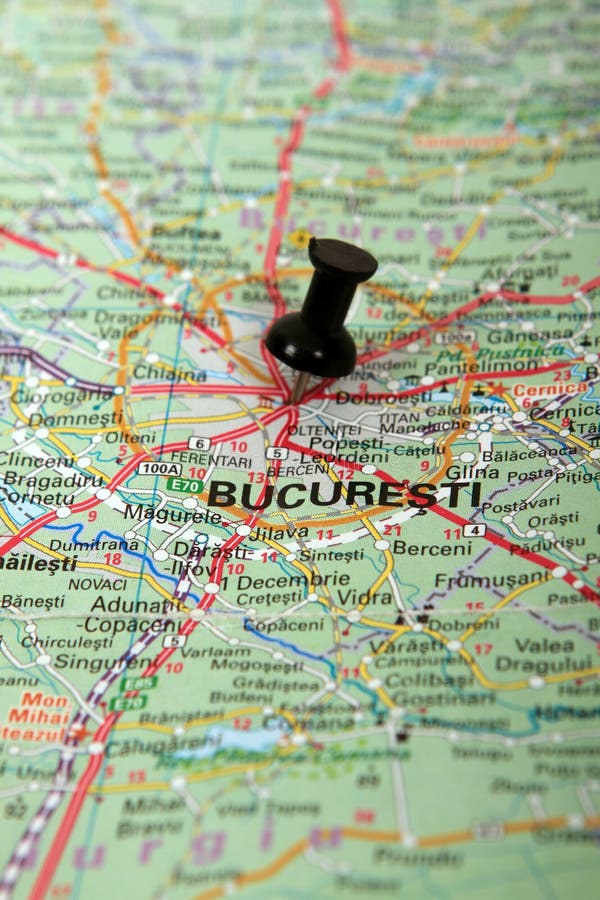 Romania : Bucharest map stock image. Image of guide, romania - 17741249