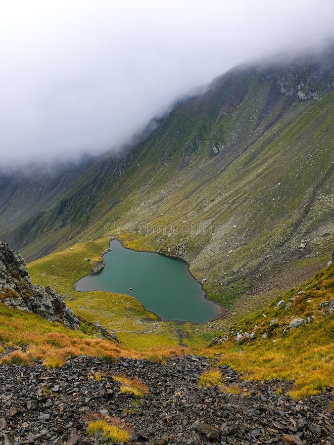 Romania, Fagaras Mountains, Avrig Lake Stock Photo - Image of highland ...
