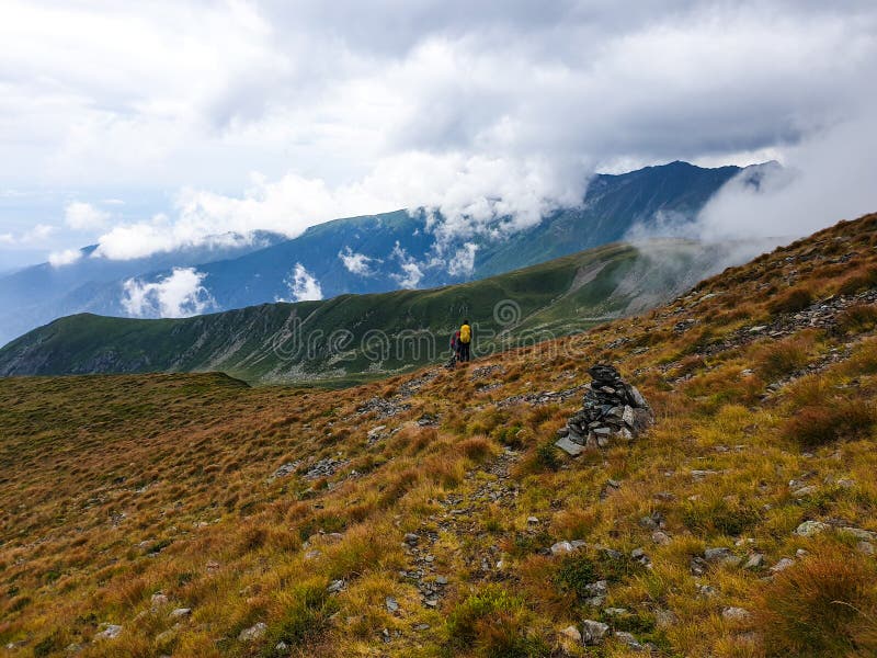 Romania, Fagaras Mountains, Scara Ridge Stock Image - Image of walking ...