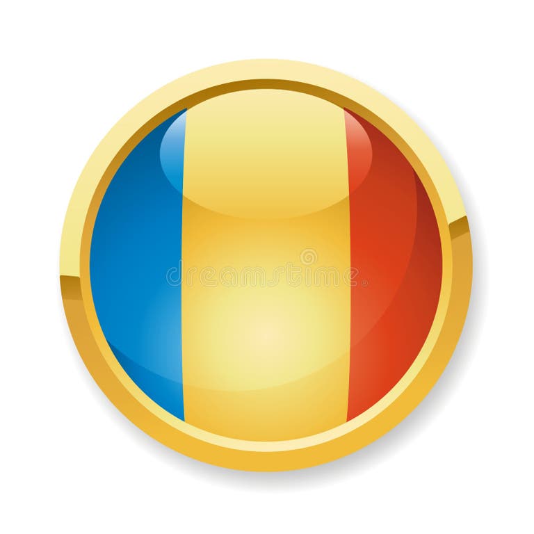 Romania flag button stock vector. Illustration of emotion - 7887490