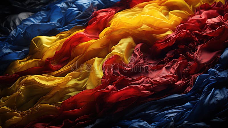 Romania Flag Colors Abstract Wavy Background Stock Illustration ...