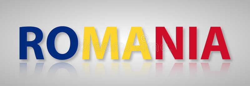 Romania Flag Letters, Vector Illustration Stock Vector - Illustration ...