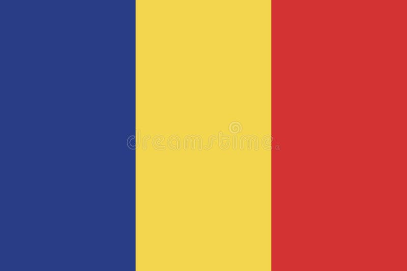 Romania Flag National Emblem Graphic Element Illustration Stock Vector ...