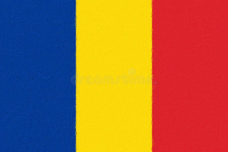 Romania Flag Painted with Paint on a Concrete Wall Stock Photo - Image ...