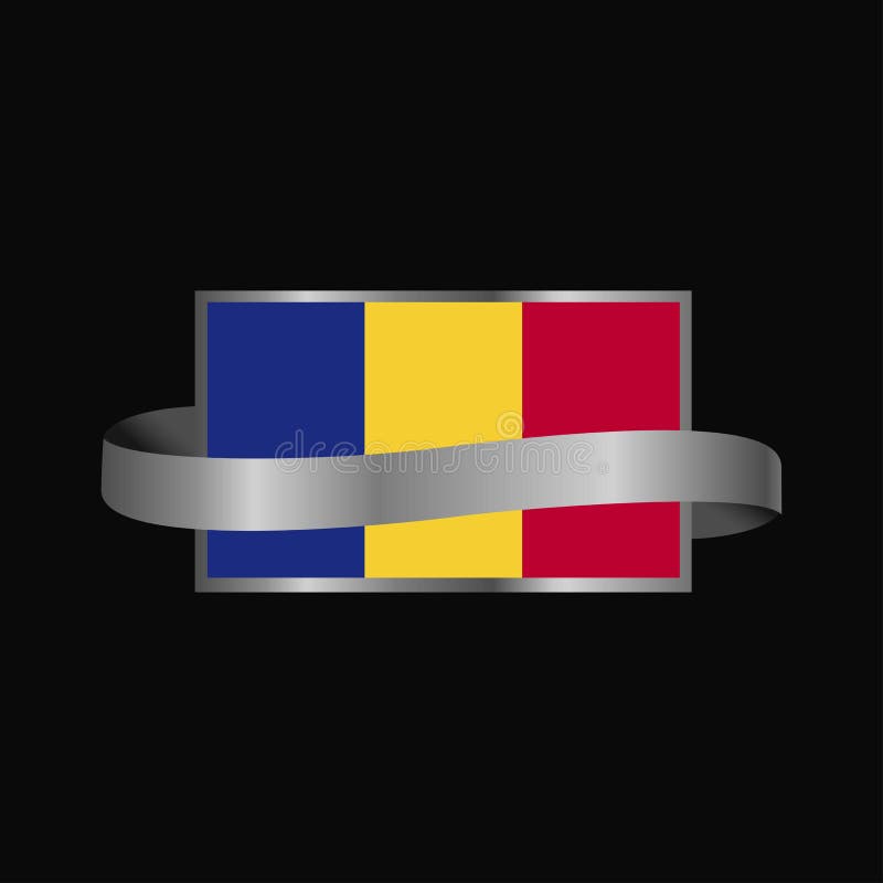 Romania Flag Ribbon Banner Design Stock Vector - Illustration of ...