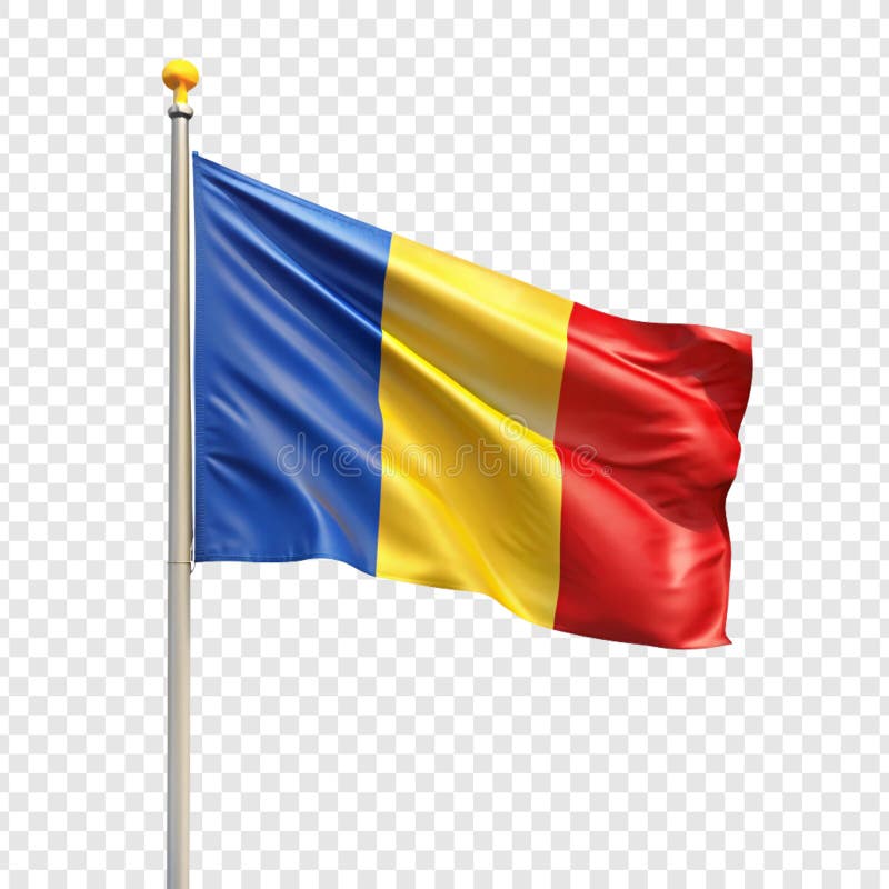 Romania Flag Transparent Background Stock Illustration - Illustration ...