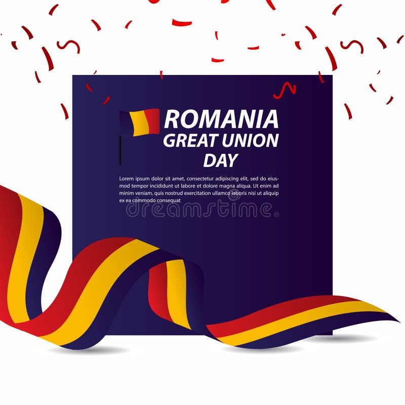 Great Union Day in Romania stock vector. Illustration of backdrop ...