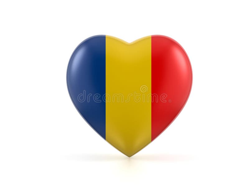 Romania heart flag stock illustration. Illustration of patriotism ...