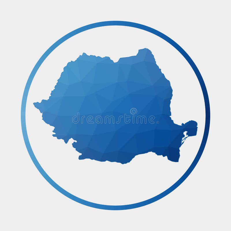 Romania Map Icon on a White Background Stock Illustration ...