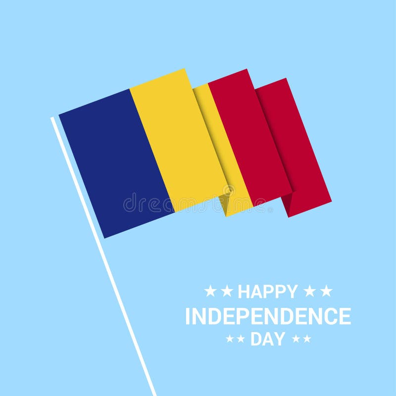 Romania Independence Day Typographic Design with Flag Vector Stock ...