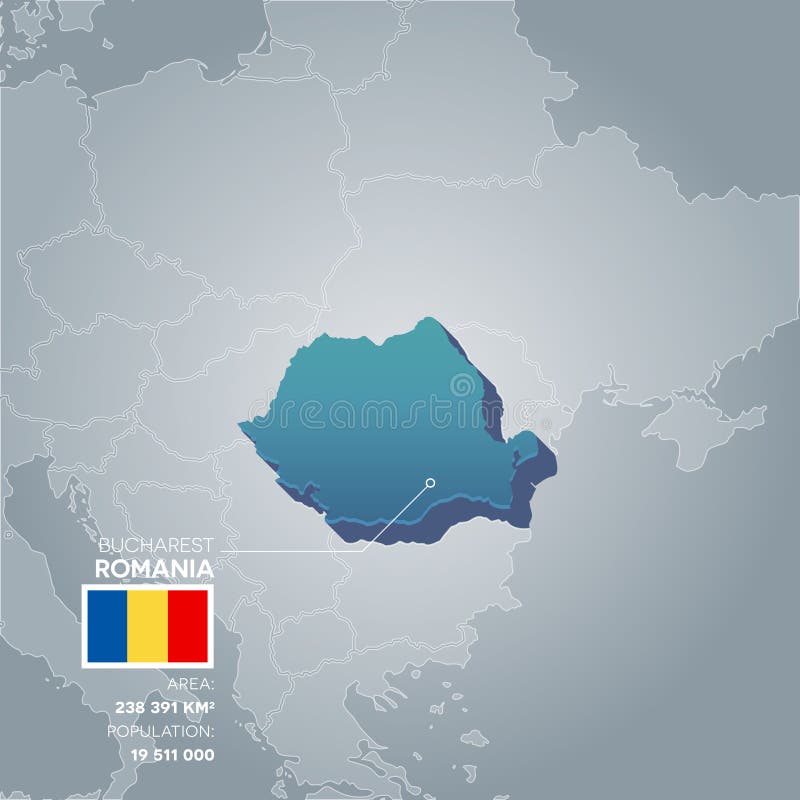 Population map of Romania stock vector. Illustration of geography - 5253792