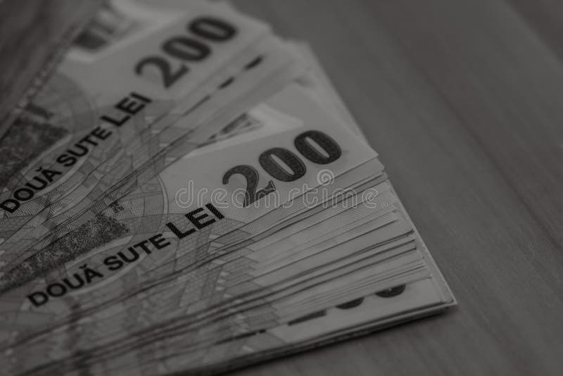 Romanian LEI Currency Banknote. RON Money European Currency Stock Image ...