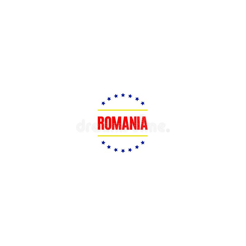 Romania logo stock illustration. Illustration of advertising - 303300723