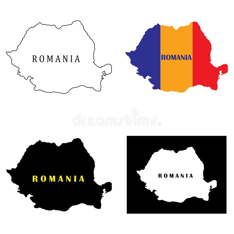 Romania map design stock vector. Illustration of chart - 358685341