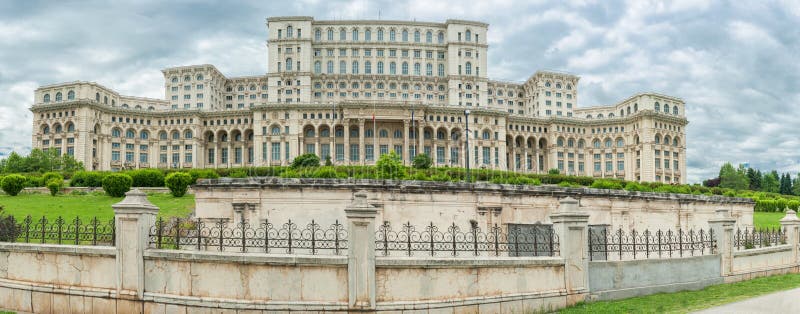 Romania Parliament. One of the Largest Building in the World. Stock ...